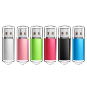 4gb usb 2.0 stick 6 pack, mongery bulk usb memory flash drive usb 2.0 stick 4 gb thumb drive usb drive with led indicator for data storage jump drive (4gb 6pack mixcolor)