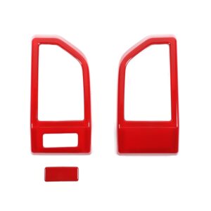 Voodonala Dashboard Side Air Vent Panel Cover Antiscratches Panel Cover for Ford F150 2015-2020(Red,2Pcs/Set)