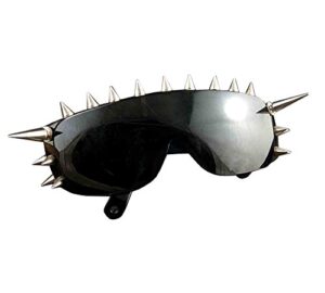 punkman2000 cool rock punk spike sunglasses metal studded moto biker glasses black