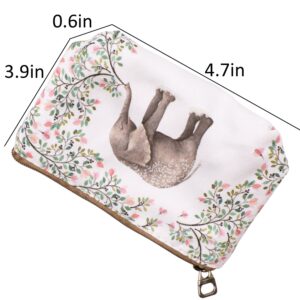 Women and Girls Cute Fashion Coin Purse Wallet Bag Change Pouch Key Holder (Forest Elephant)