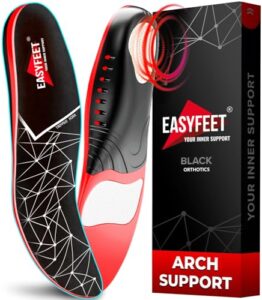 premium anti-fatigue shoe high arch support insoles men women - plantar fasciitis inserts - orthotic inserts shoe sole standing all day - flat feet foot insoles - work boot insoles