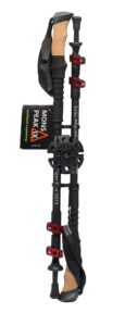 mons peak ix tiger paw 7075 trekking poles for hiking, trekking, walking, snowshoeing - cork grip, collapsible, adjustable, telescoping lightweight