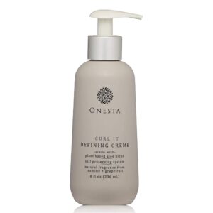 onesta hair care plant based curl it defining crème for curly hair, 8 ounces (pack of 1)