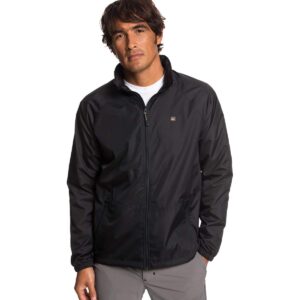 quiksilver mens quiksilver waterman men's shell shock 3 jacket windbreaker, black, large us