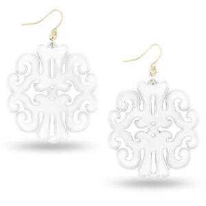 zenzii uptown swirl earring (white)