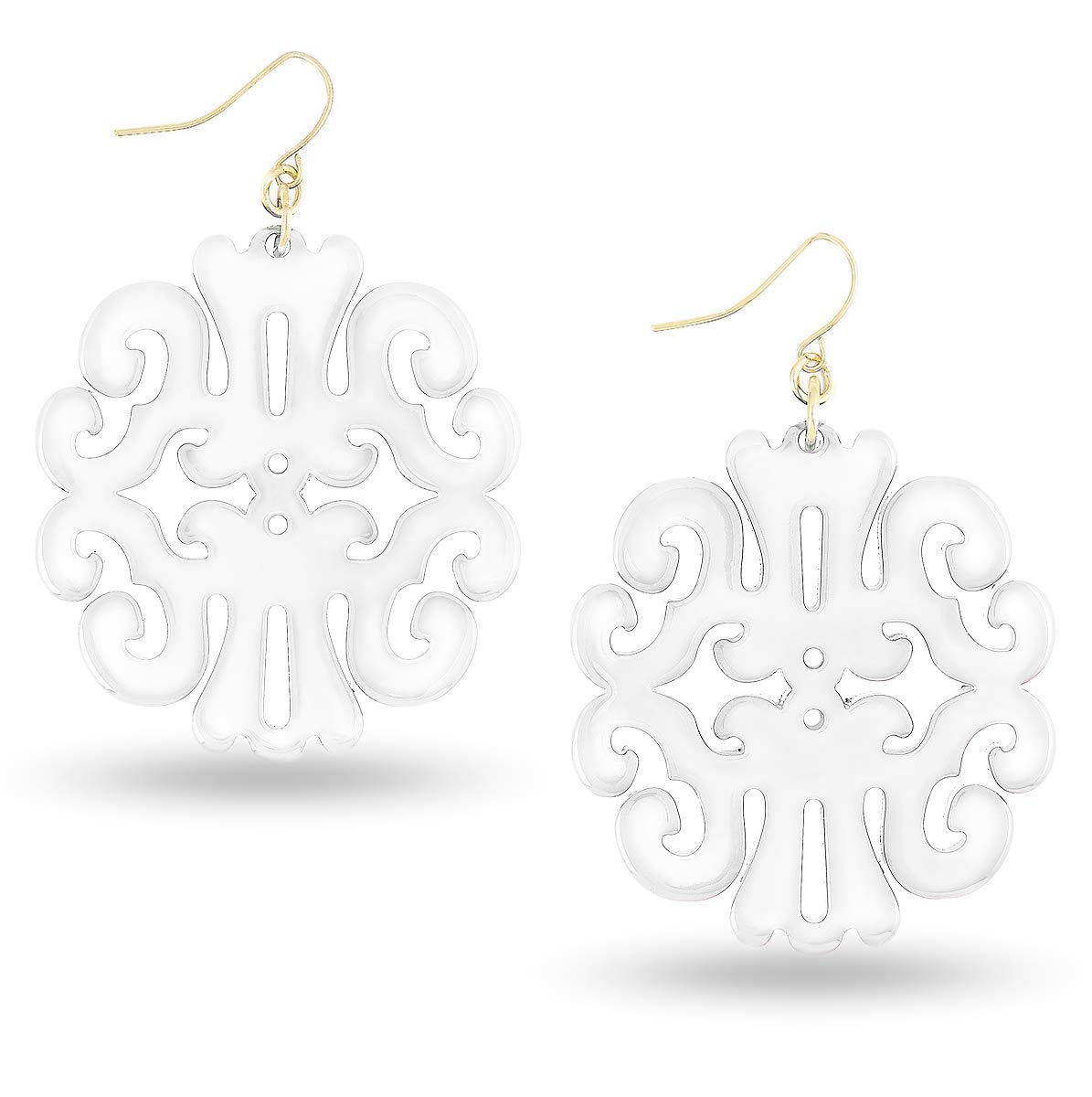 ZENZII Uptown Swirl Earring (White)