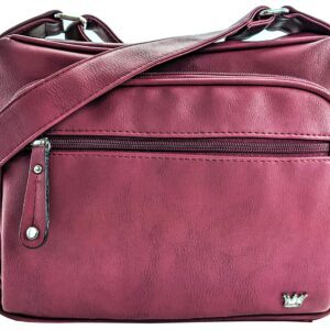 Purse King Magnum Concealed Carry Handbag (Burgundy), Large