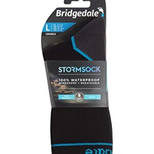 Bridgedale Standard Mens and Hiking-Socks, Black/Blue, Small