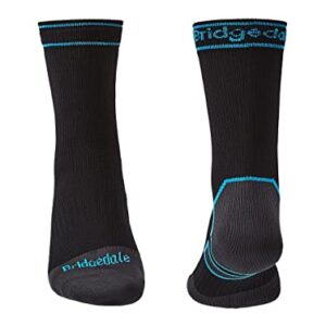 Bridgedale Standard Mens and Hiking-Socks, Black/Blue, Small