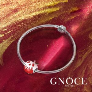 GNOCE Red Apple Charms for Bracelet 925 Sterling Silver Skull Christmas Bead Charms Fit all Bracelets/Necklace Gift for Women