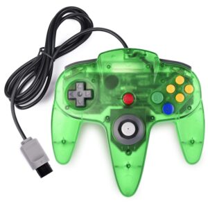 miadore classic n64 controller joystick remote for n64 video game system n64 console-jungle green