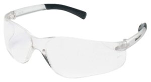 crews (mcr safety glasses) bk110 - bearkat safety glasses - scratch resistant, clear lens, transparent frame/temple color, polycarbonate, universal size, provides uv protection, ansi z8, pack of 15