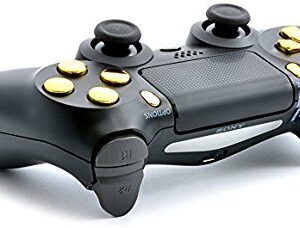 MODDEDZONE Black/Gold PRO Smart Rapid Fire Modded Controller compatible with PS4 Mods for FPS All Major Shooter Games Warzone & More (CUH-ZCT2U)