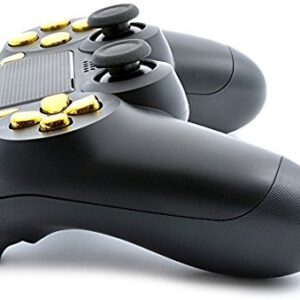 MODDEDZONE Black/Gold PRO Smart Rapid Fire Modded Controller compatible with PS4 Mods for FPS All Major Shooter Games Warzone & More (CUH-ZCT2U)