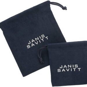 JANIS BY JANIS SAVITT Double Cobra Bracelet - High Polished Rhodium with Two Flexible 1/4" Interlocking Stretch Bands MADE IN USA