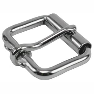 vp leather belt buckle elegant stainless-steel nickel free 100-year warranty (stainless-steel, 1-1/2")