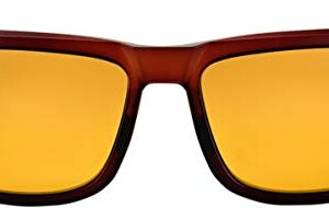 100% Blake Classic Men's Sunglasses - Durable, Lightweight Active Performance Eyewear w/Rubber Temple & Nose Grip (Soft TACT Rootbeer - Smoke Lens)