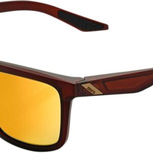 100% Blake Classic Men's Sunglasses - Durable, Lightweight Active Performance Eyewear w/Rubber Temple & Nose Grip (Soft TACT Rootbeer - Smoke Lens)