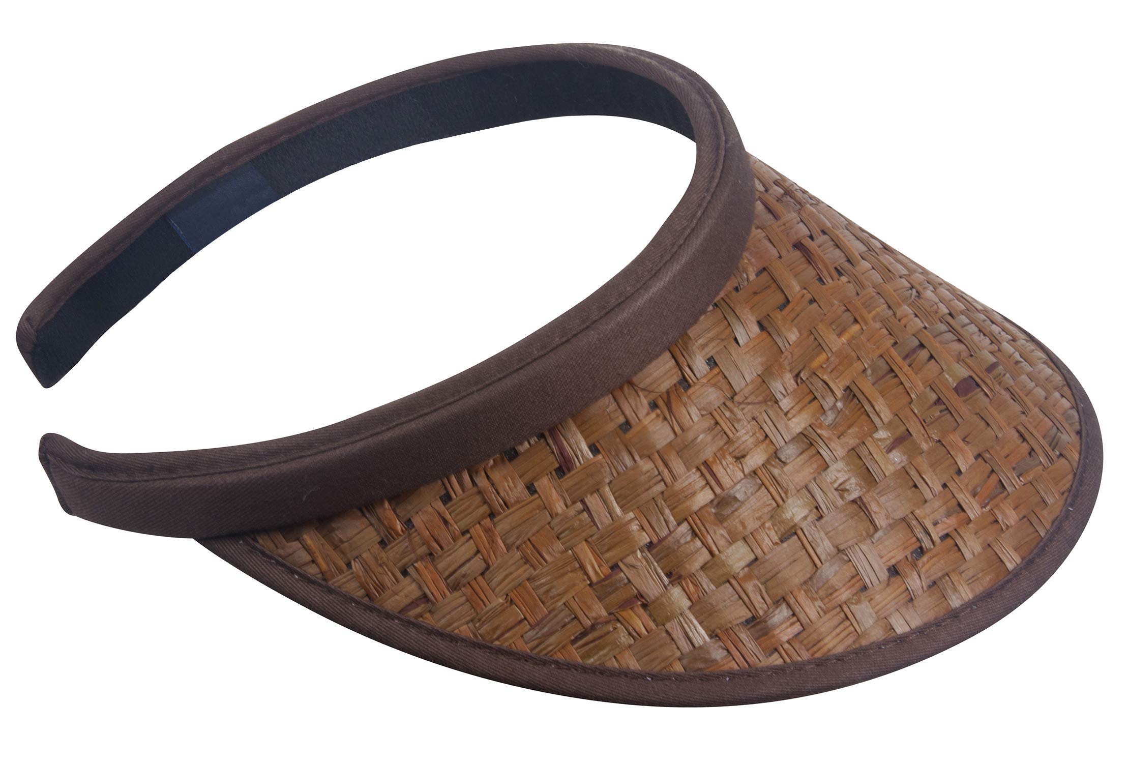 TOP HEADWEAR Straw Clip-On Visor - Brown