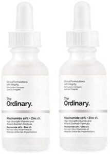 2 packs of the ordinary niacinamide 10% + zinc 1% 30ml