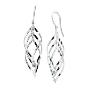 silpada 'whirlwind' twisted drop earrings in sterling silver