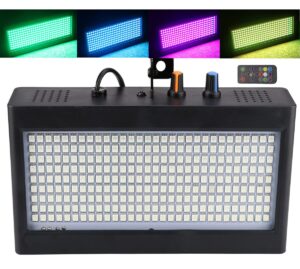 strobe lights mini, latta alvor stage light for parties 270 led dj lighting ktv flashing 7 colors strobe lights romote control (color light)