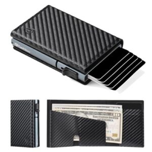 conceal plus slide up wallet for men, secure scan proof wallet with pop up card wallet once click acess - makes a great gift or travel wallet