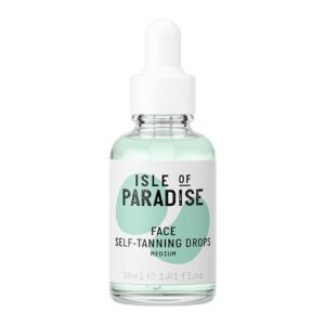 isle of paradise self tanning drops, medium (golden glow) - vegan and cruelty free self-tan drops, 1.01 fl oz