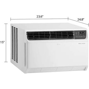 LG 14,000 BTU Dual Inverter Smart Window Unit Air Conditioner, Cools 800 Sq. Ft., Quiet Operation, Up to 25% More Energy Savings, ENERGY STAR®, works with LG ThinQ, Amazon Alexa and Hey Google, 115V