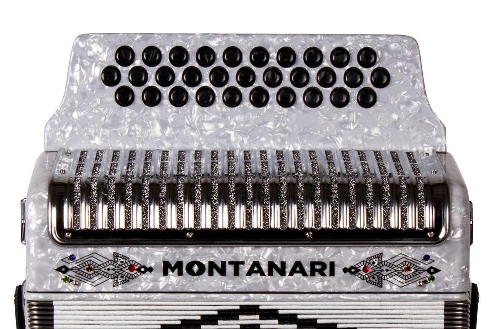 Montanari 3112 G Acordeon SOL Blanco Accordion GCF