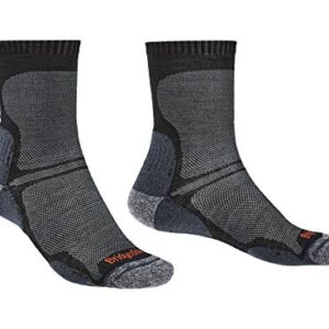 Bridgedale Men's Ultra Light Crew Merino Endurance Socks, Medium, Black