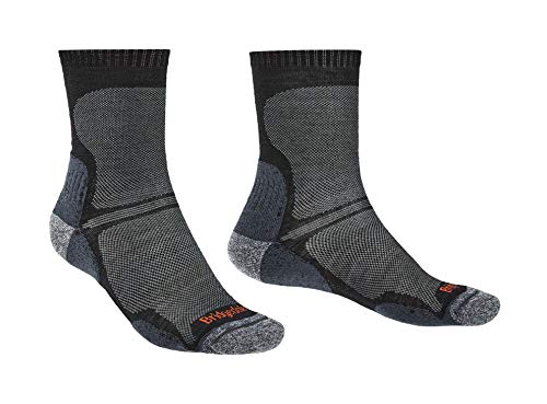 Bridgedale Men's Ultra Light Crew Merino Endurance Socks, Medium, Black