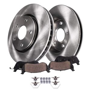 detroit axle - front brake kit for ford fusion mazda 6 lincoln mkz zephyr mercury milan disc brake rotors ceramic brakes pads replacement brake kit