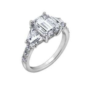 diamonbliss trapeze & emerald cut ring 925 sterling silver prong set engagement ring band | 5.00 carats cubic zirconia cz simulated diamond (5)