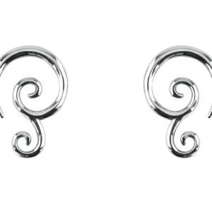 Forbidden Body Jewelry Pair of 14g (1.6mm) Surgical Steel Solid Tribal Design Taper Earrings