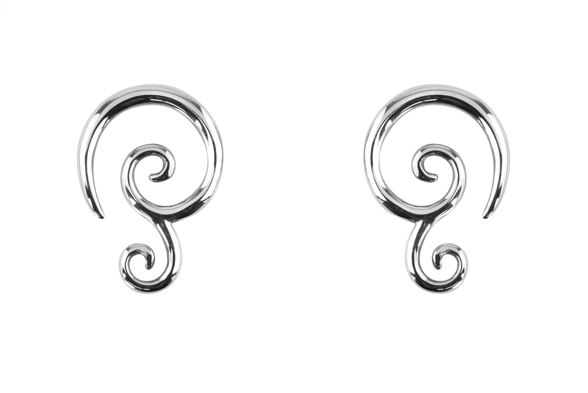 Forbidden Body Jewelry Pair of 14g (1.6mm) Surgical Steel Solid Tribal Design Taper Earrings