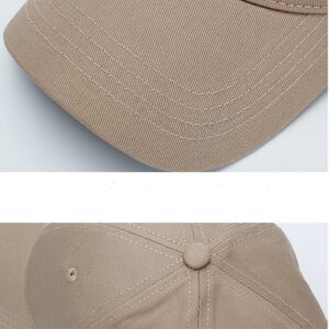 Custom Men & Women Baseball Cap with Your Text,Personalized Adjustable Trucker Caps Casual Sun Peak Hat for Gifts Khaki