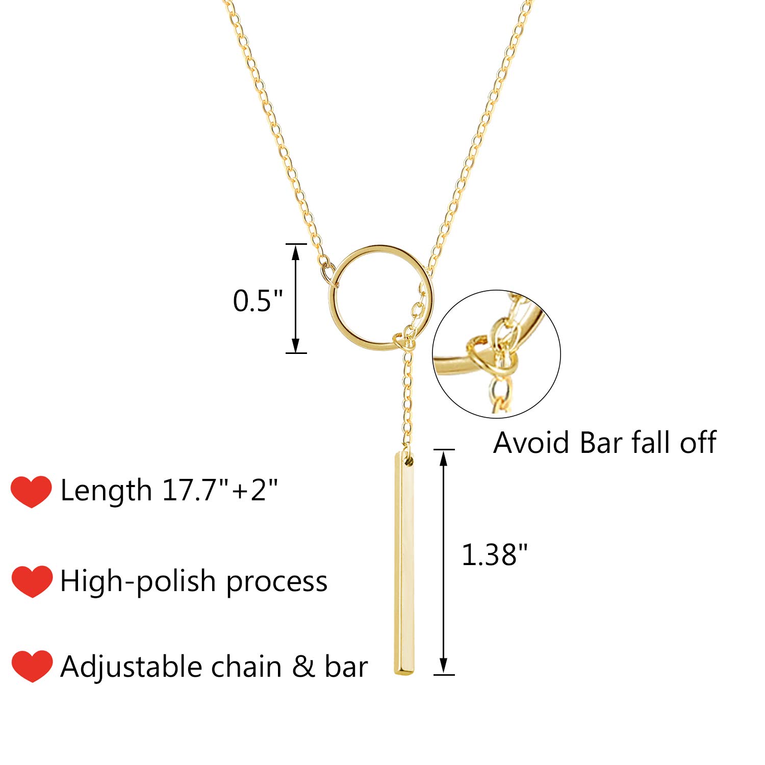 choice of all Lariat Gold Necklace for Women Slip Chain Necklace