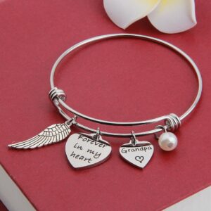 bobauna obauna Memorial Bracelet Sympathy Gift For In Memory Of Loved One (grandpa memorial bracelet)