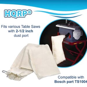 HQRP Dust Collector Bag Compatible with Bosch Rigid Ryobi DeWalt Kobalt Skilsaw Craftsman Porter Cable Delta Makita 10" Tablesaws with 2.5" Dust Port