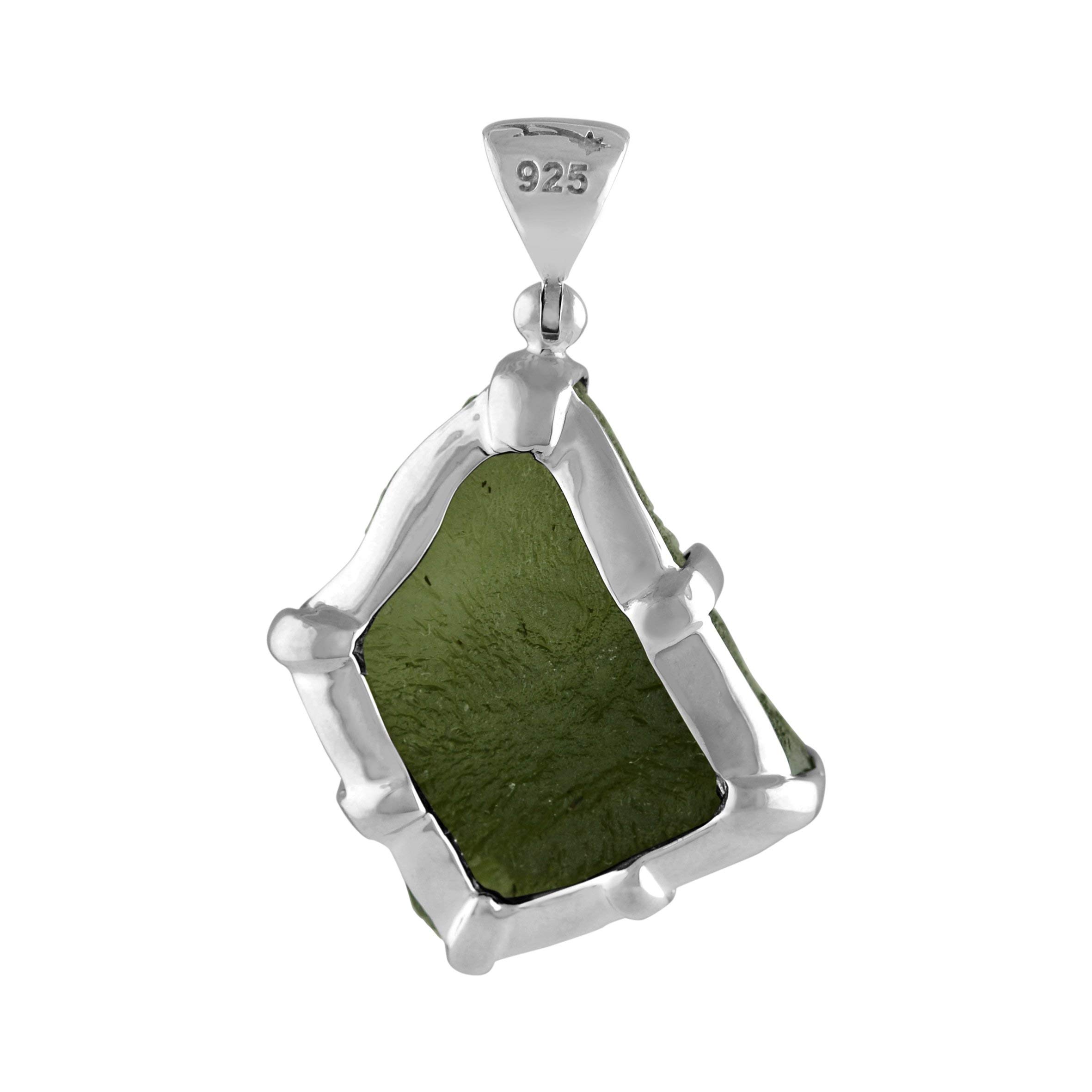 Starborn Sterling Silver Natural 15-20 Carat Moldavite Pendant