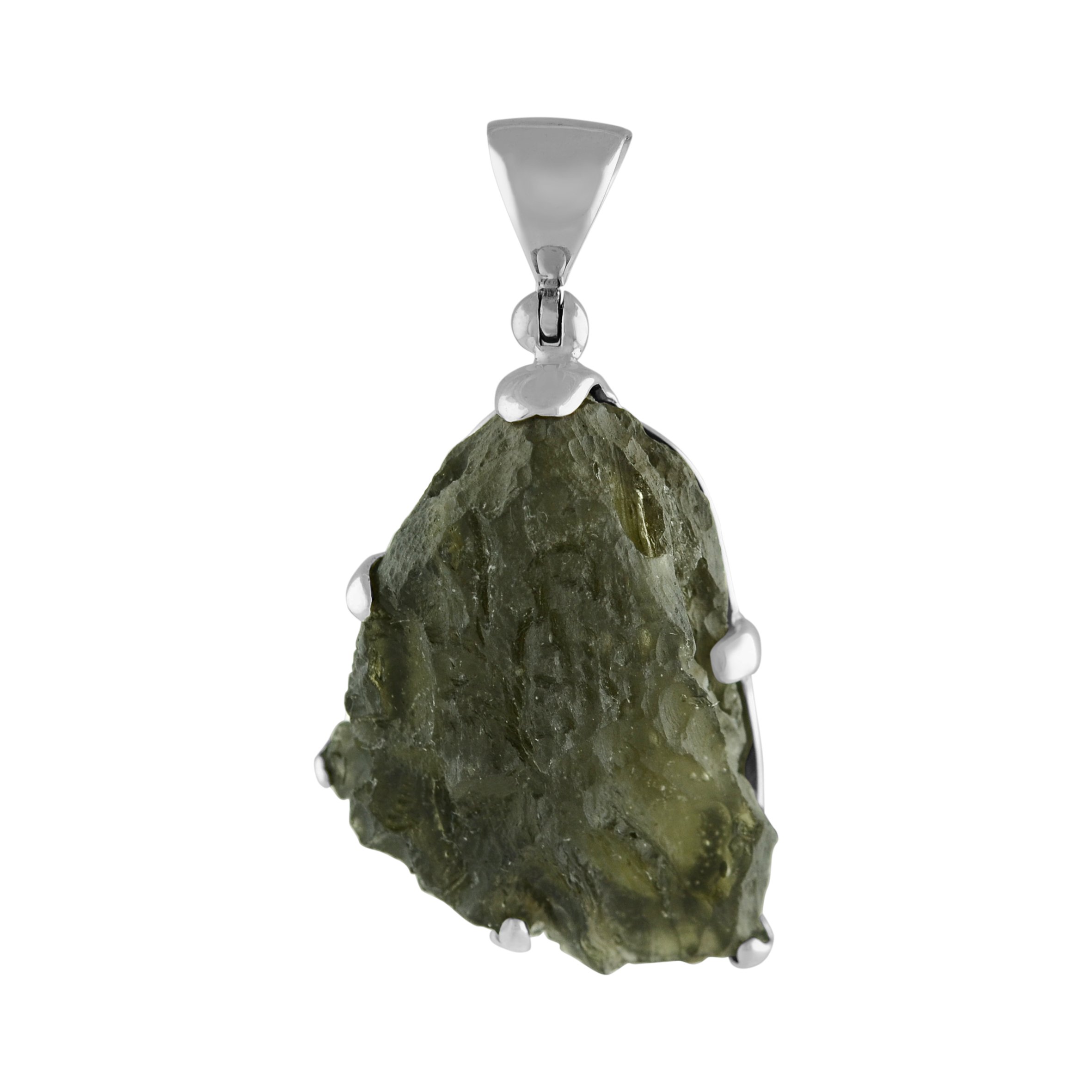 Starborn Sterling Silver Natural 15-20 Carat Moldavite Pendant