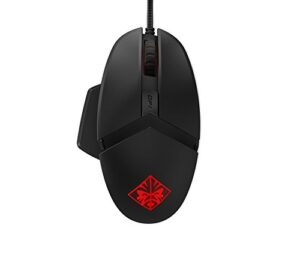 omen by hp wired usb gaming reactor mouse (black/red)