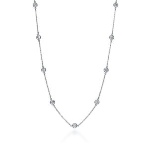 sterling silver round cubic zirconia station necklace 18"-30" (16)