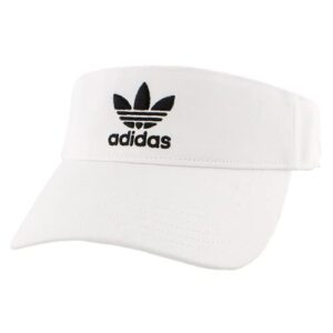 adidas originals twill visor, white/black, one size