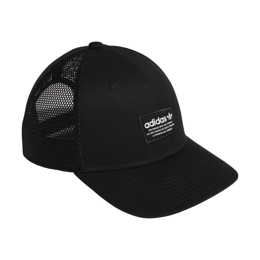 adidas Originals Men's Originals Trefoil Trucker, Black/White, One Size