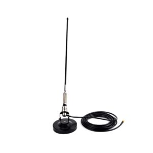 TWAYRDIO Angle Adjustable 180° Radio Antenna Magnetic Mount 10CM/4 Inch Base for Car Mobile Transceiver