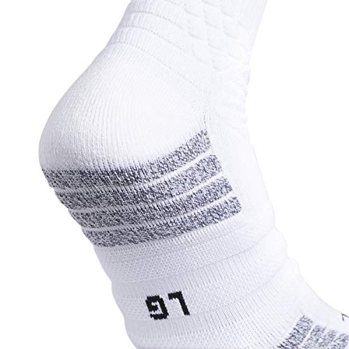 adidas Unisex Creator 365 Basketball Crew Socks (1-Pair), White/Black, X-Large