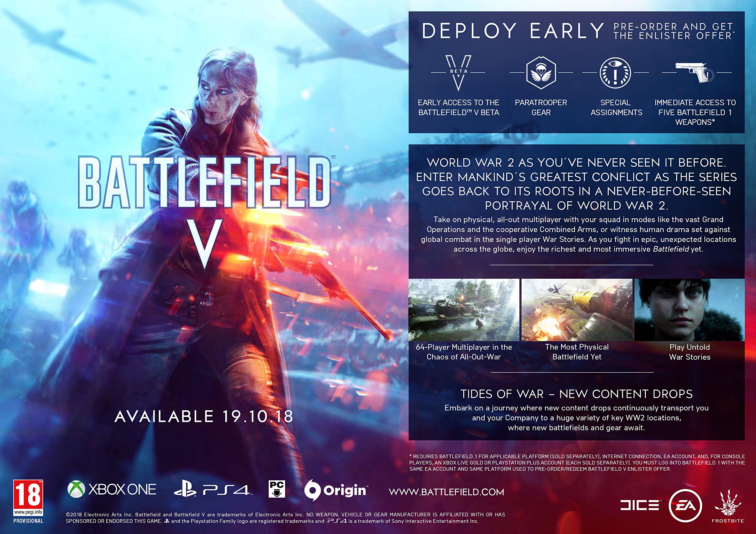 Electronic Arts Battlefield V (English/Arabic Box) (Xbox One)