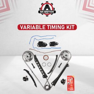 Variable Camshaft Timing Kit - Compatible with Ford & Lincoln Vehicles - 5.4L 24 Valve Triton Expedition, F-150, F-250, F-350 Super Duty, Mark LT, Navigator - Chain, Guide, Tensioner, Phaser